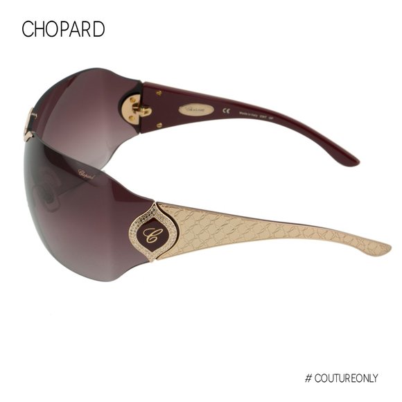 Chopard | Accessories | New Chopard 23k Gold Shield Sunglasses Sch8838fc | Poshmark